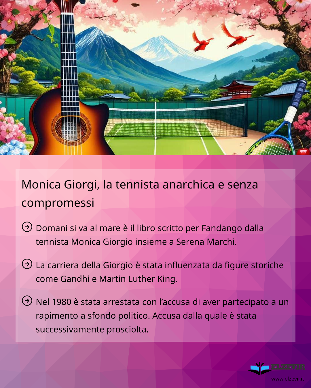 Monica Giorgi, la tennista anarchica e senza compromessi