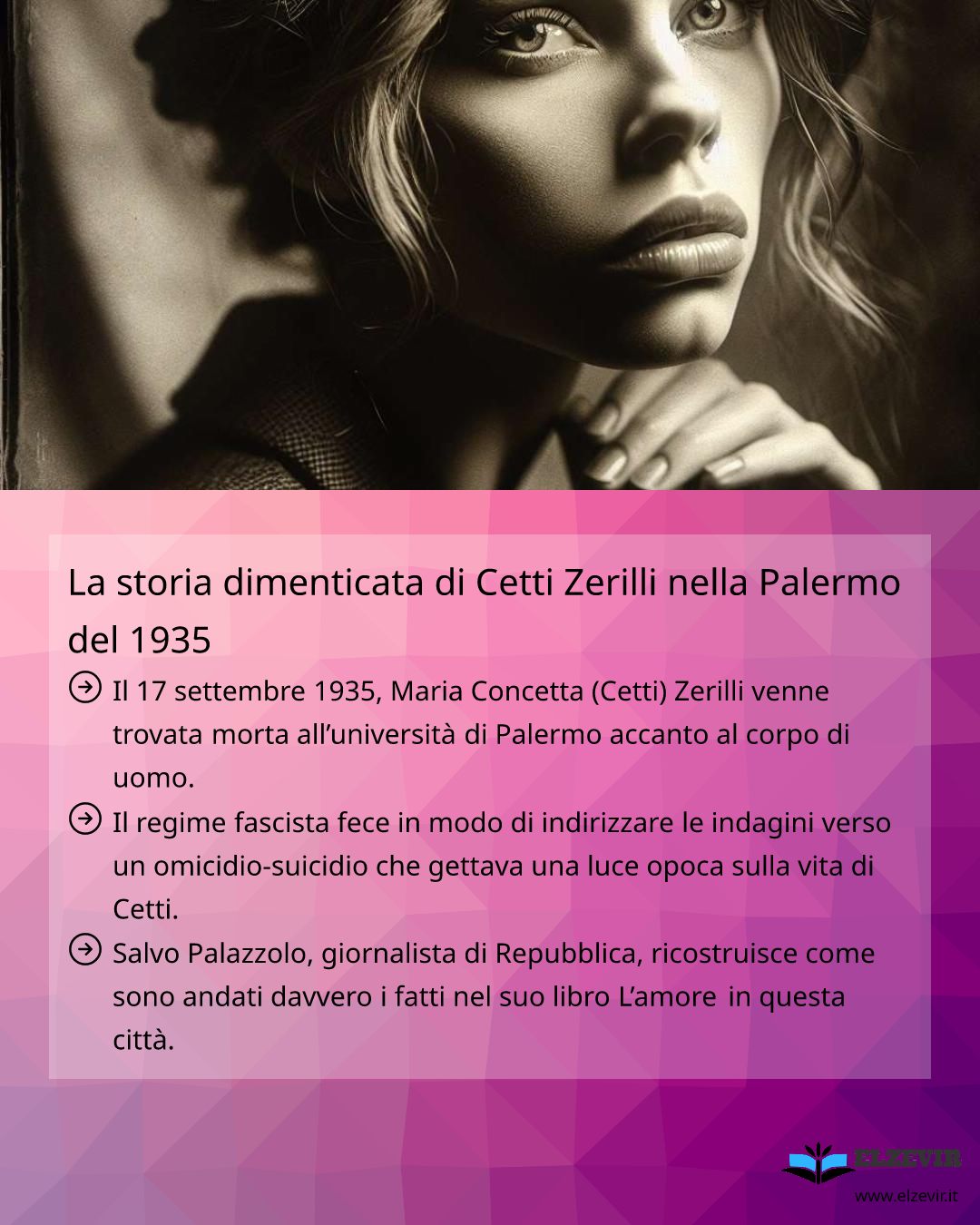 La storia dimenticata di Cetti Zerilli nella Palermo del 1935