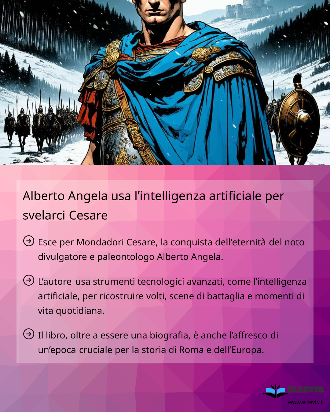 Alberto Angela usa l'intelligenza artificiale per svelarci Cesare