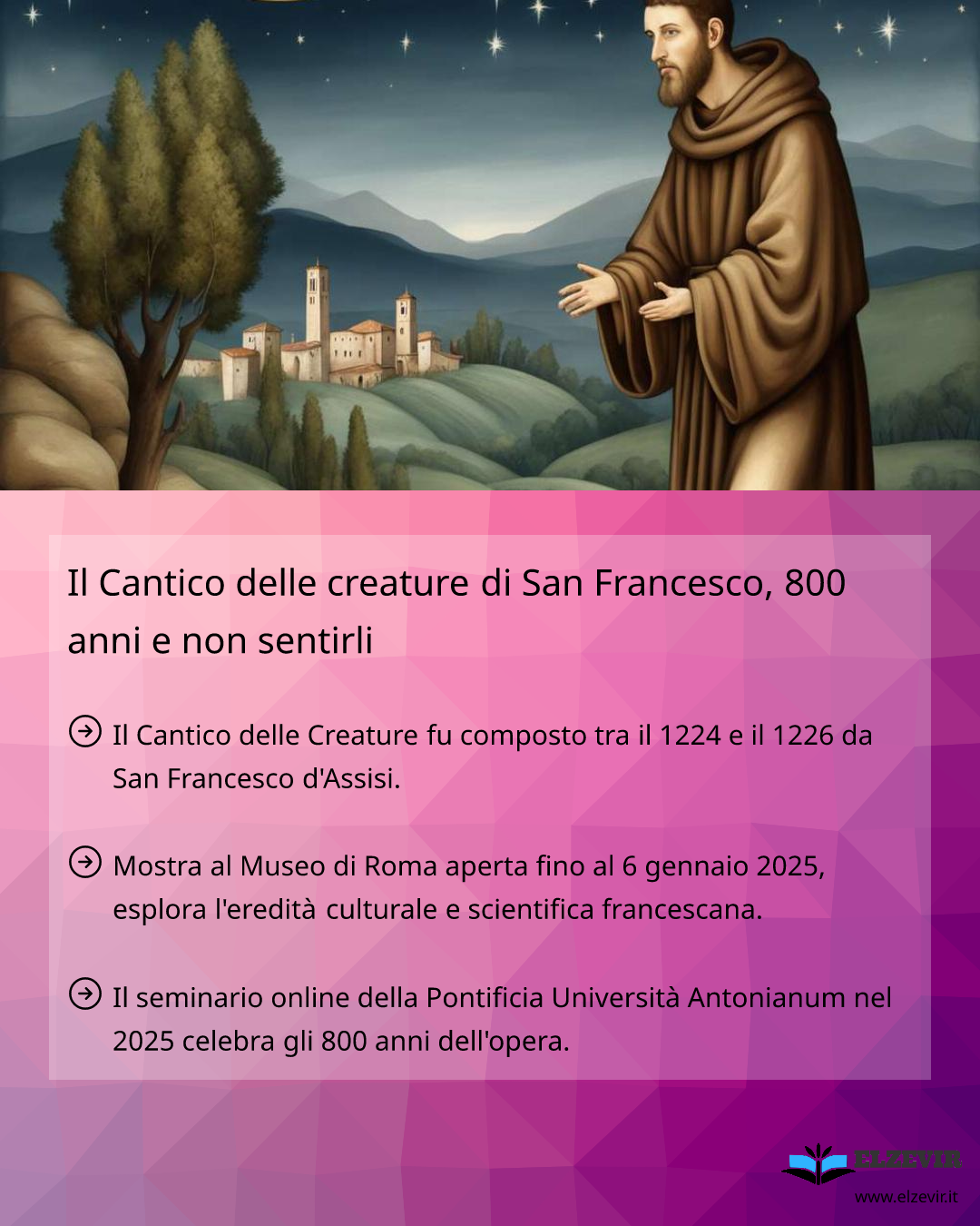 Il Cantico delle creature di San Francesco, 800 anni e non sentirli